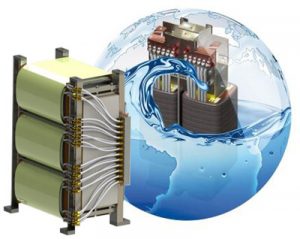 Water-cooled transformers